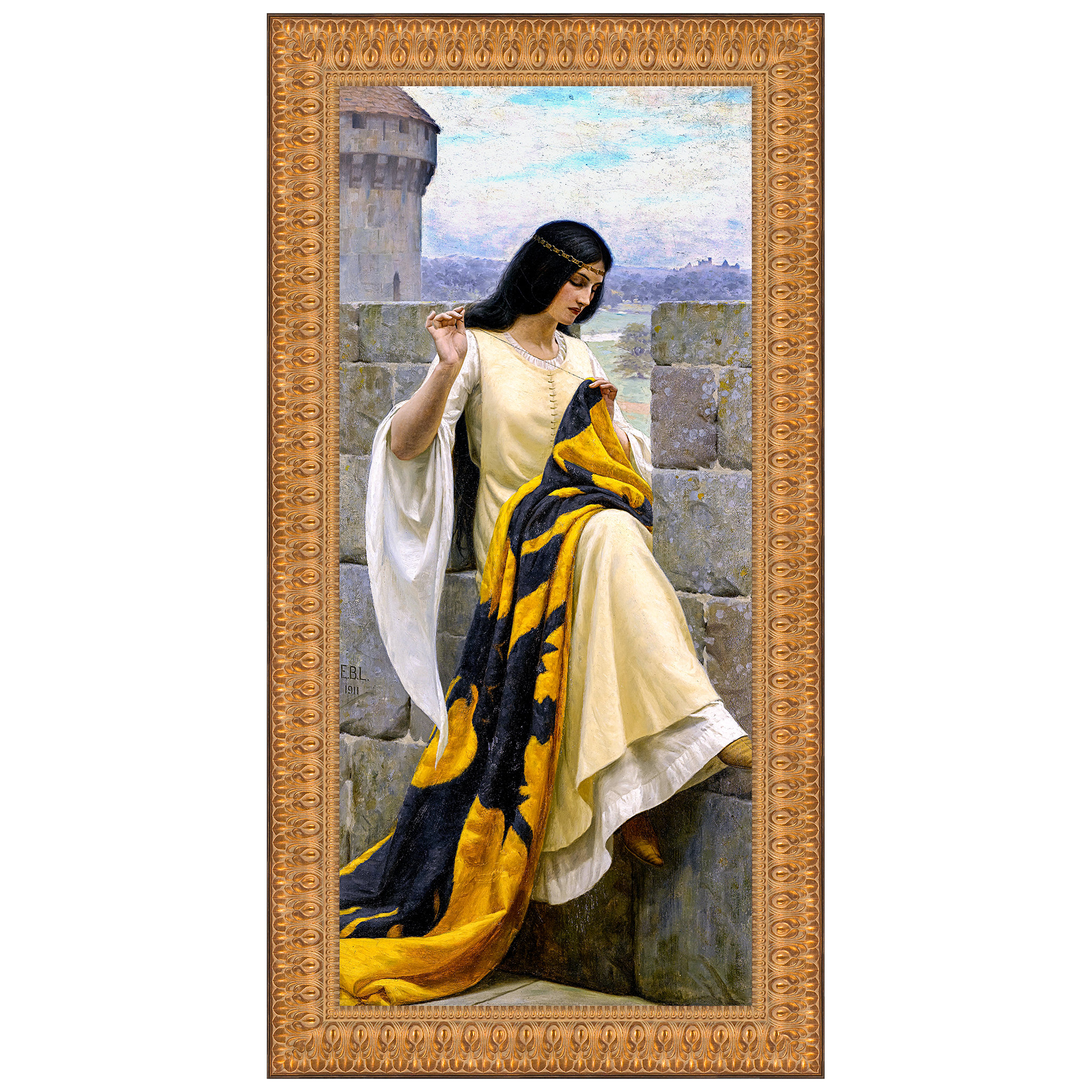 Design Toscano Stitching the Standard, 1890 Framed Print on Canvas ...
