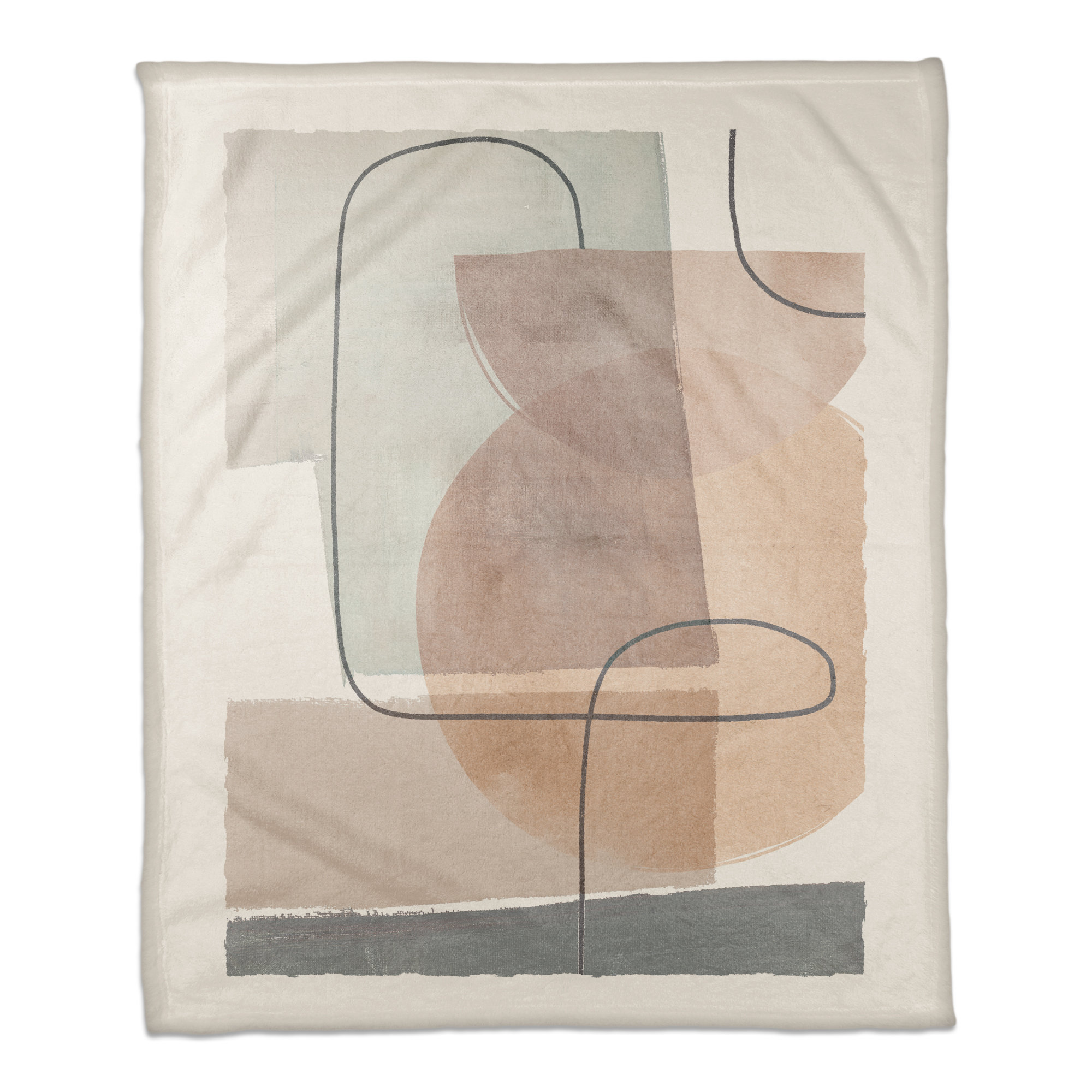 Designs Direct Creative Group Mid Mod Layered Abstract Throw Blanket ...