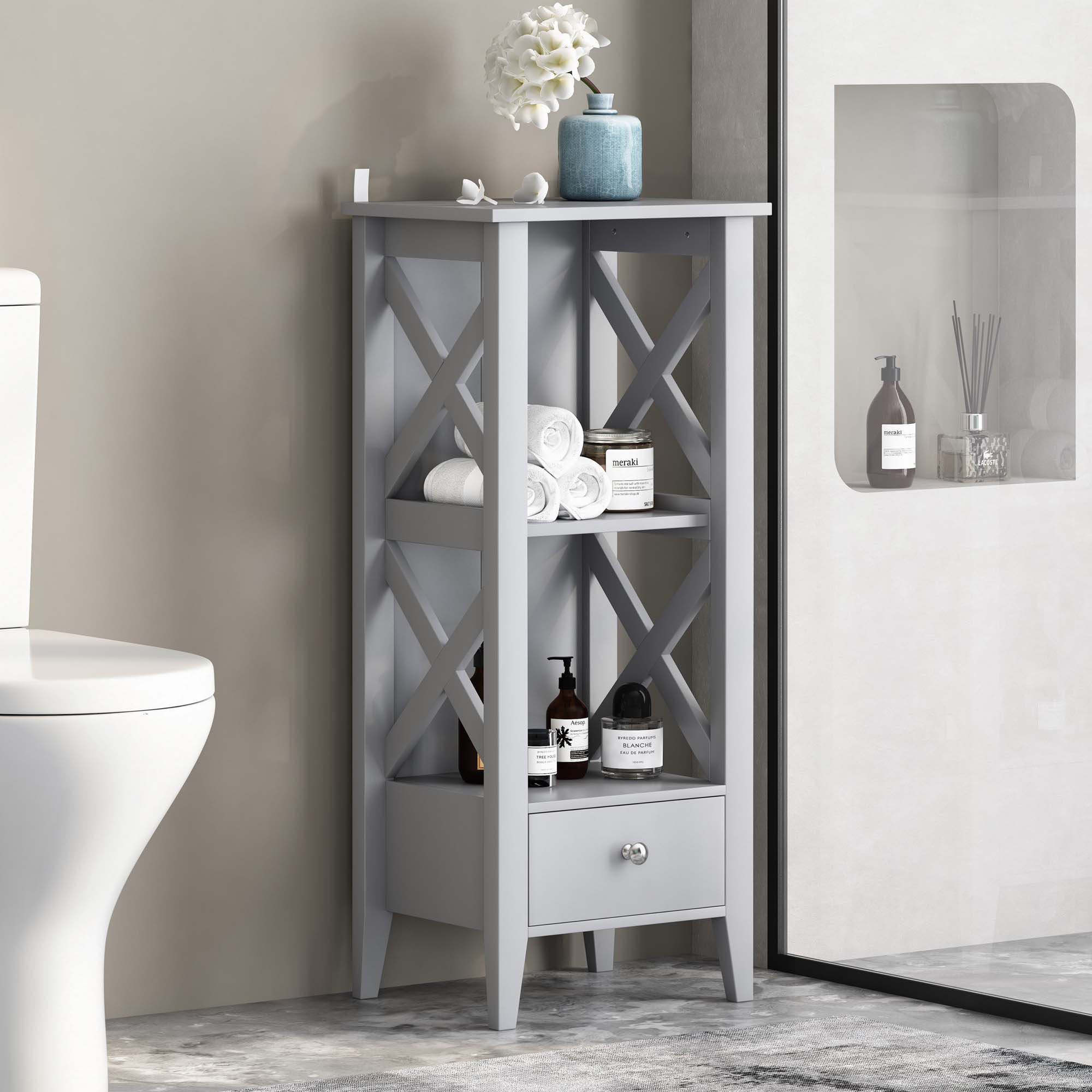 Gracie Oaks 1 Drawer Storage Rack | Wayfair
