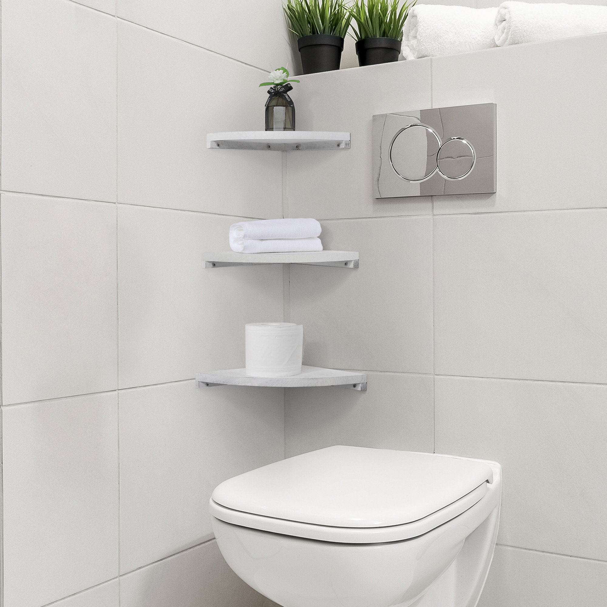 Ebern Designs Fan Shelf Gray | Wayfair