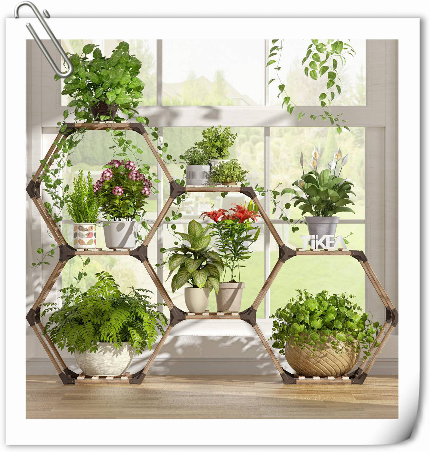 Arlmont & Co. Plant Stand Indoor Outdoor Hexagonal Plant Stand For ...