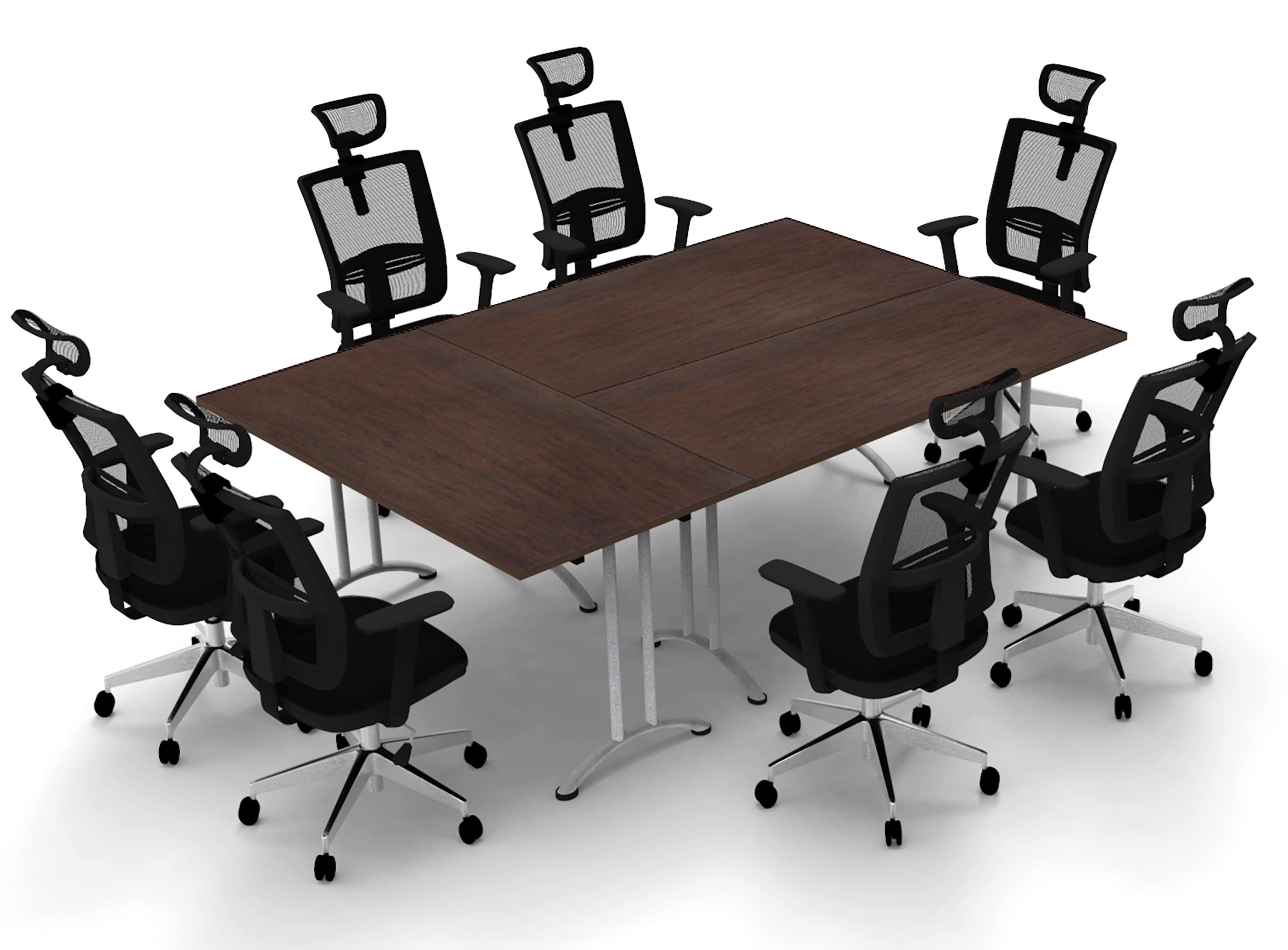 Symple Stuff Haggerty 7 Person Conference Meeting Tables with 7 Chairs ...