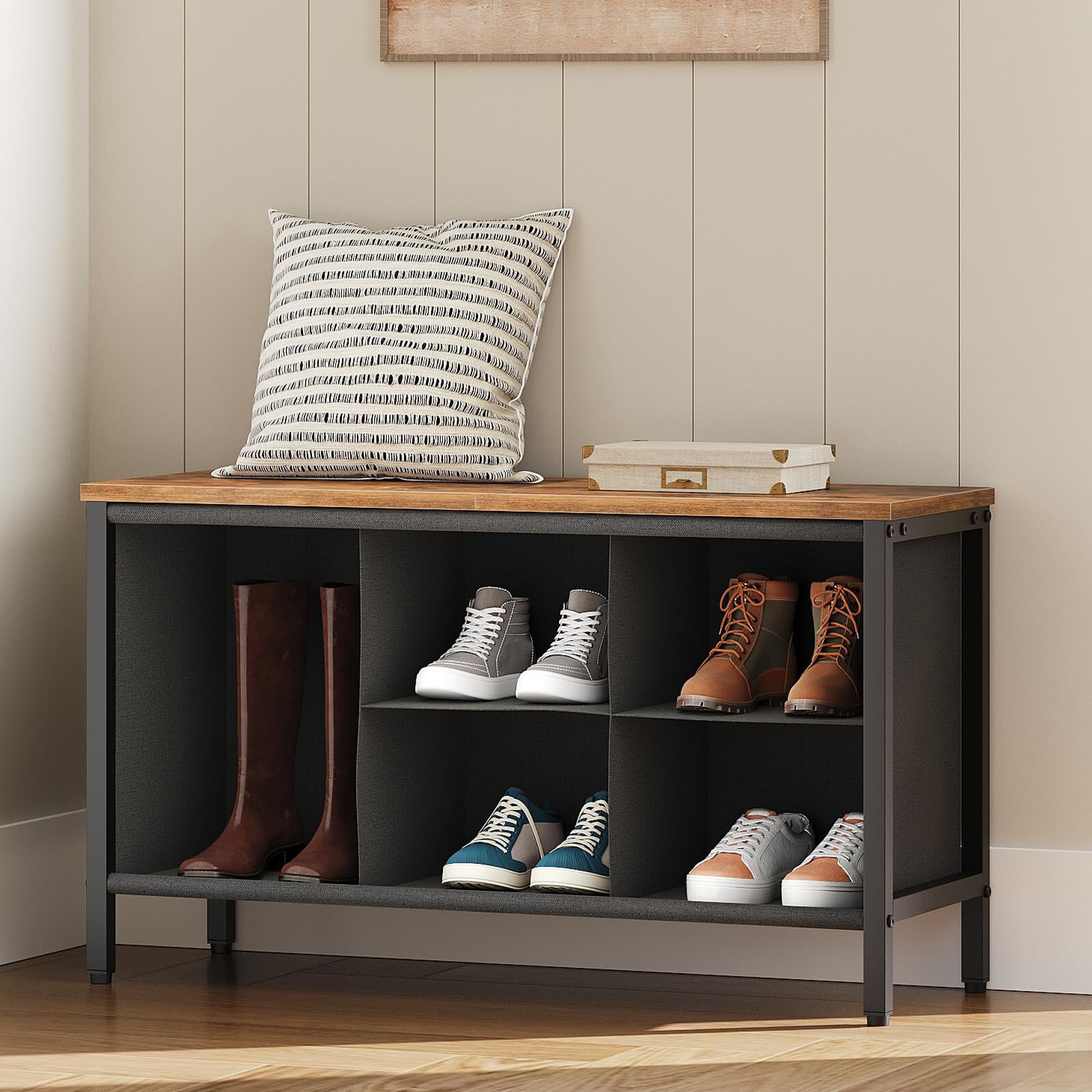 Hokku Designs Shoe Bench, Versatile Shoe Rack Bench, Entryway Bench ...