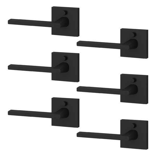 Okun Privacy Door Handle With Push Button 6 Pack | Wayfair