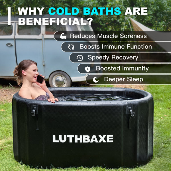 Luthbaxe Cold Plunge Tub | Upgraded 226 Gallon Inflatable Icebath Tub ...
