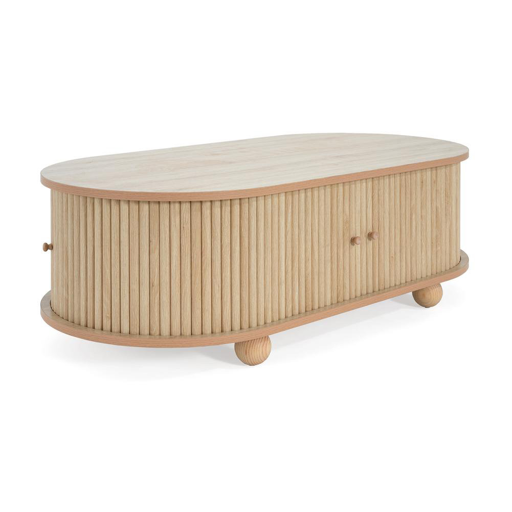 George Oliver LONG OVAL STORAGE TABLE | Wayfair
