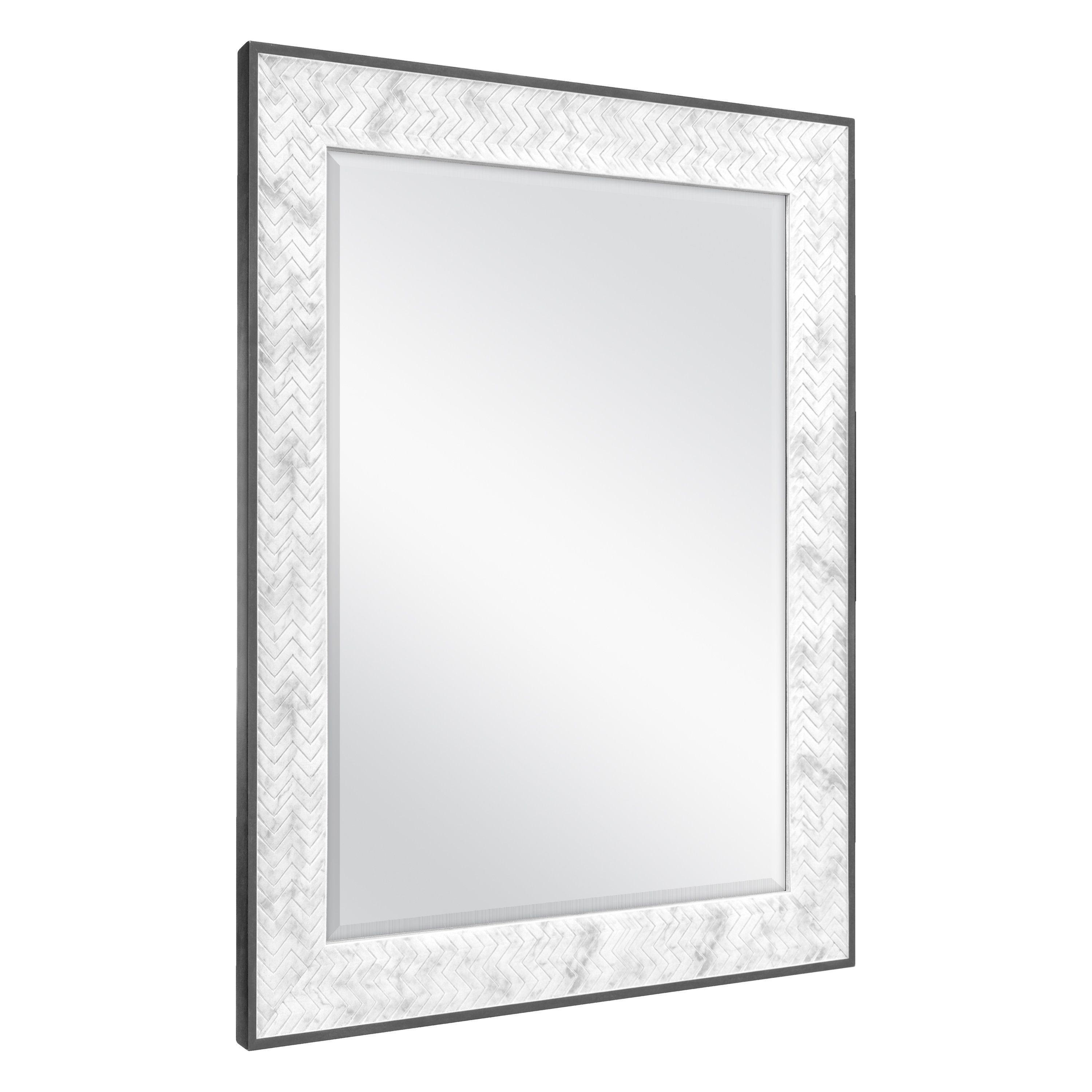 Winston Porter Arrollo Chevron Beveled Bathroom/Vanity Mirror & Reviews ...