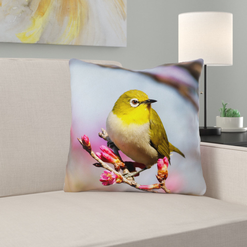 ArtVerse Boris Smokrovic Bird Cotton Throw Pillow | Wayfair