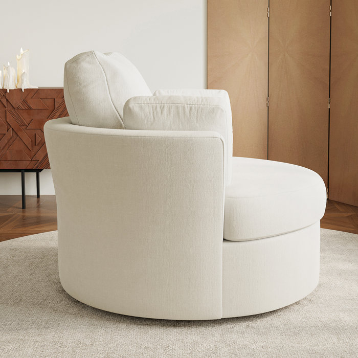 Wade Logan® Berey Slipcovered Swivel Barrel Chair & Reviews | Wayfair