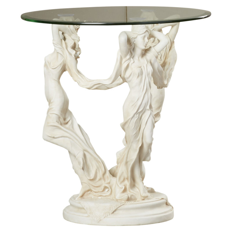 Astoria Grand Beldin Glass Top Figurine End Table & Reviews | Wayfair