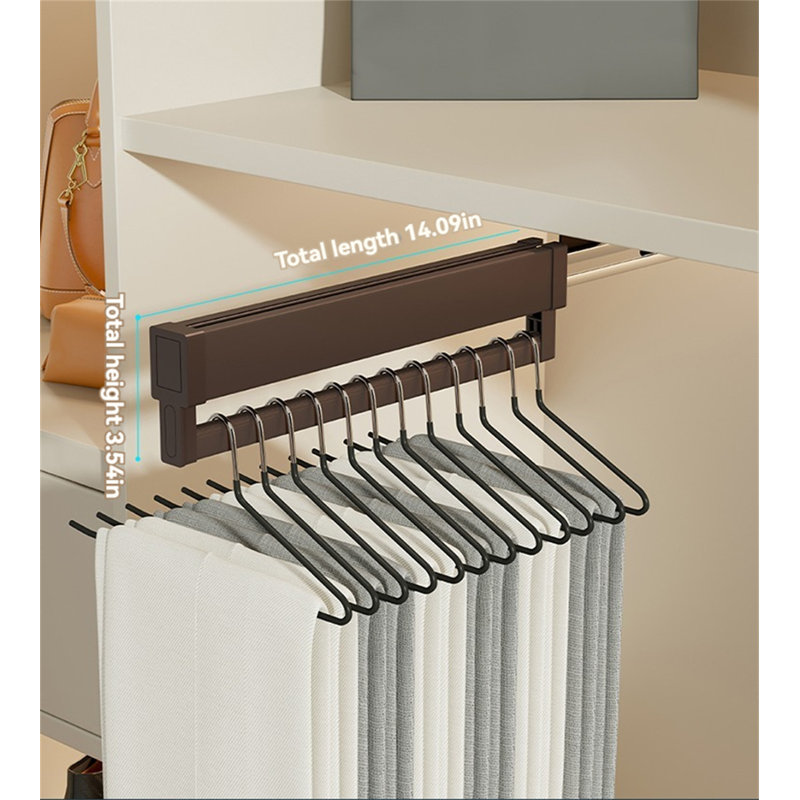 Rebrilliant Premium Aluminum Extendable Trouser Rack With Slide Rail ...