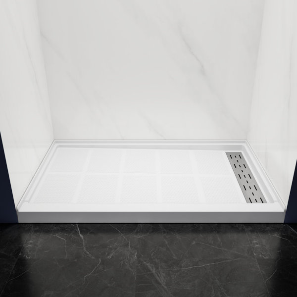 ExBrite 60" W X 36" D Rectangular Single Threshold Shower Base | Wayfair