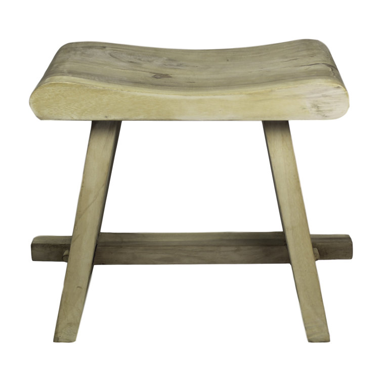 Union Rustic Yellow Pine Solid Wood Accent Stool & Reviews | Wayfair.co.uk