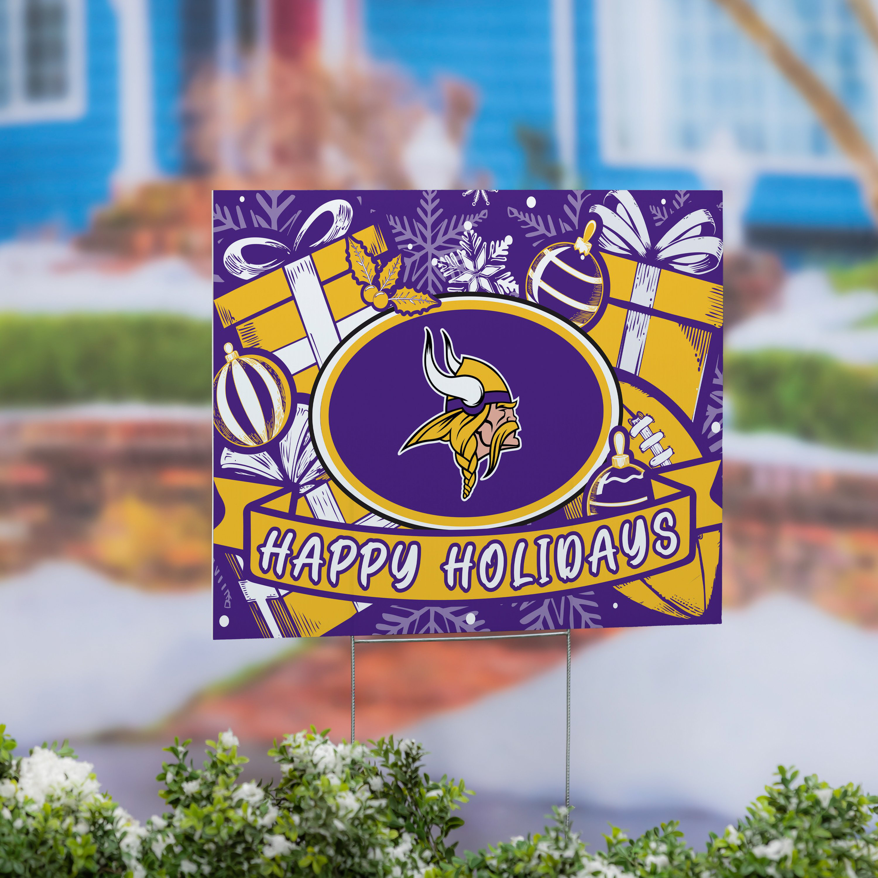 Ebern Designs Minnesota Vikings Yard Sign, Holiday | Wayfair