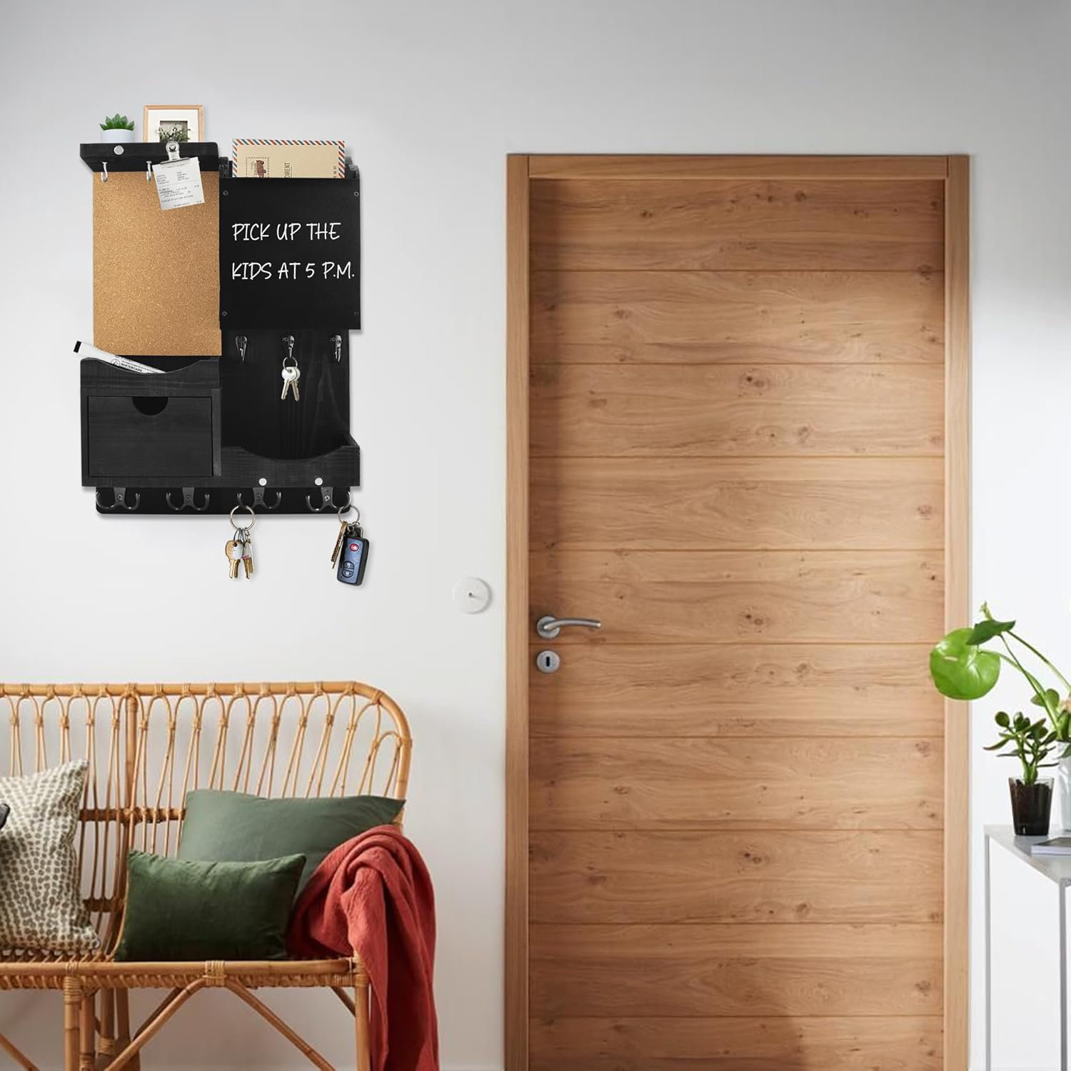 Latitude Run® Wall Mounted Mail Organizer Key And Mail Holder | Wayfair