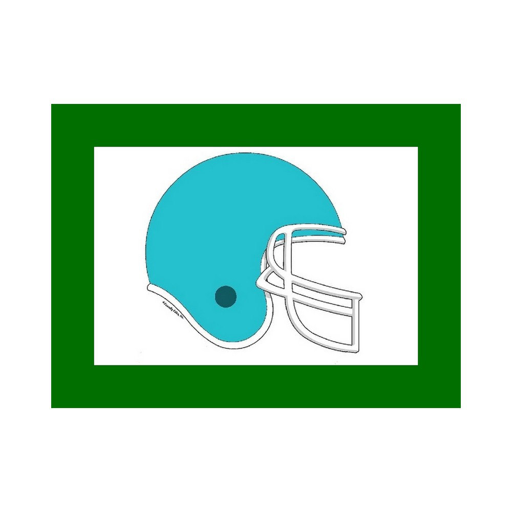 Printed Perfection Personalized Football Helmet - Teal Cartoon ...