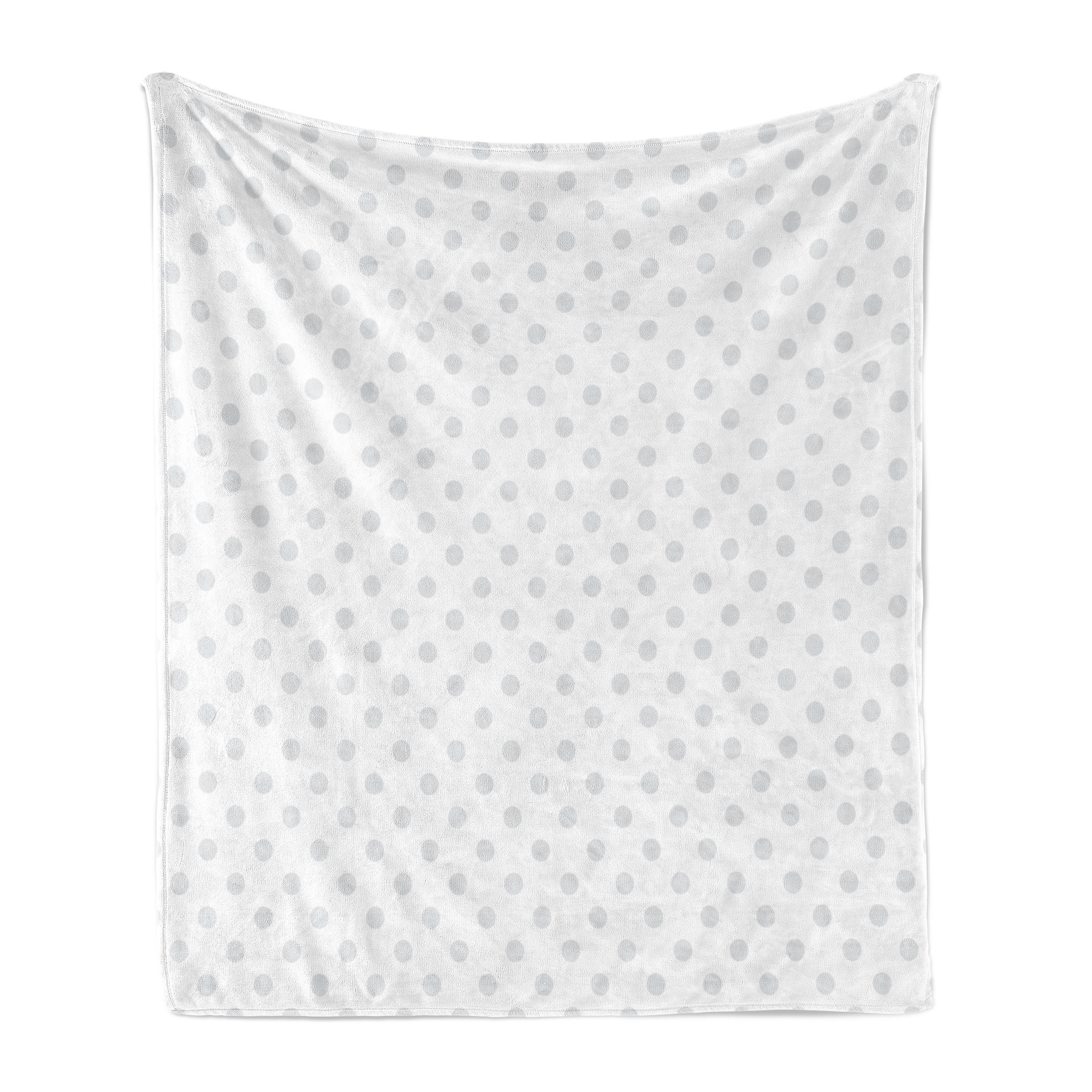 Ambesonne Grey Fleece Throw Blanket Small Polka Dots Pastel Pale Grey ...