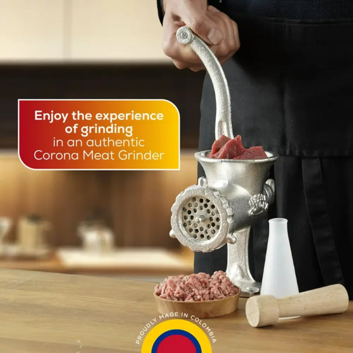 Corona Cast Iron Meat Grinder, Manual Meat Mill, Sausage Stuffer, Clamp ...