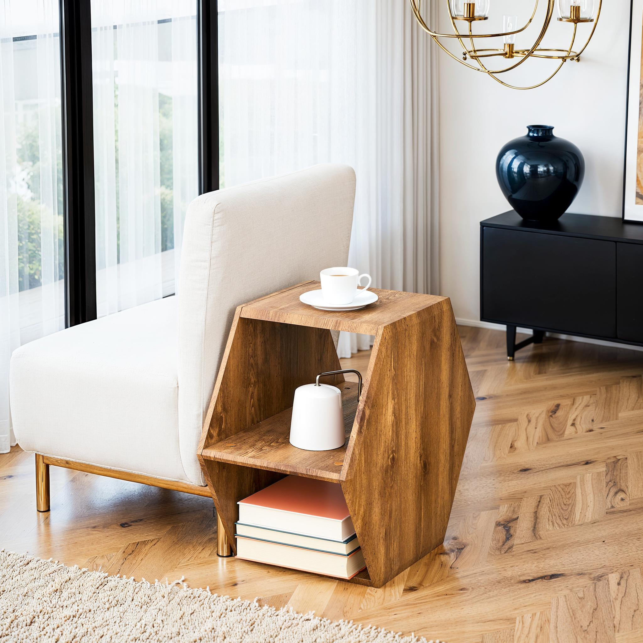 Millwood Pines Hexagonal MDF Coffee Table | Wayfair