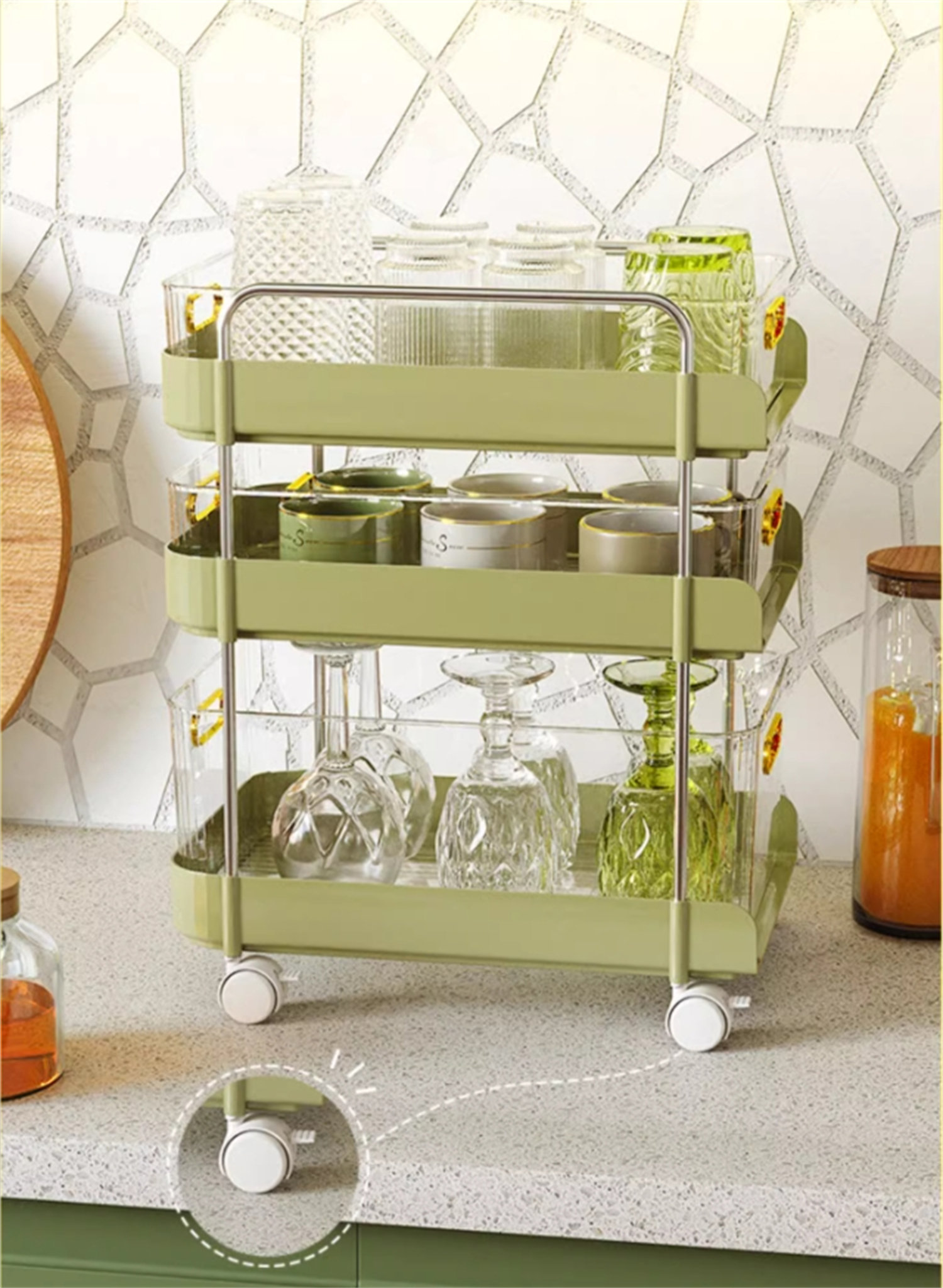 Everly Quinn Cup Storage Organizer Rack | Wayfair