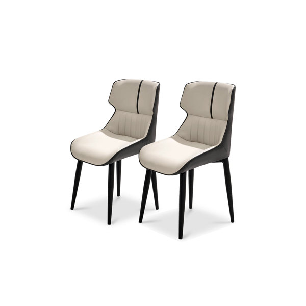 Corrigan Studio® Set Of 2 Microfiber Leather Dining Chairs - Wayfair Canada