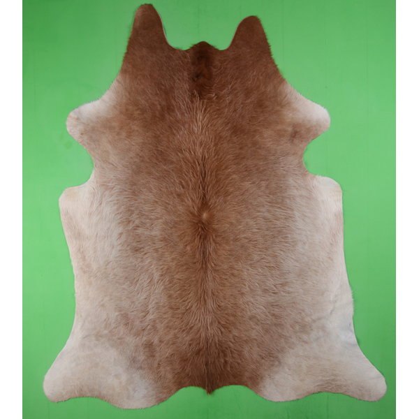 Union Rustic Iyland Handmade Cowhide Brown Rug | Wayfair