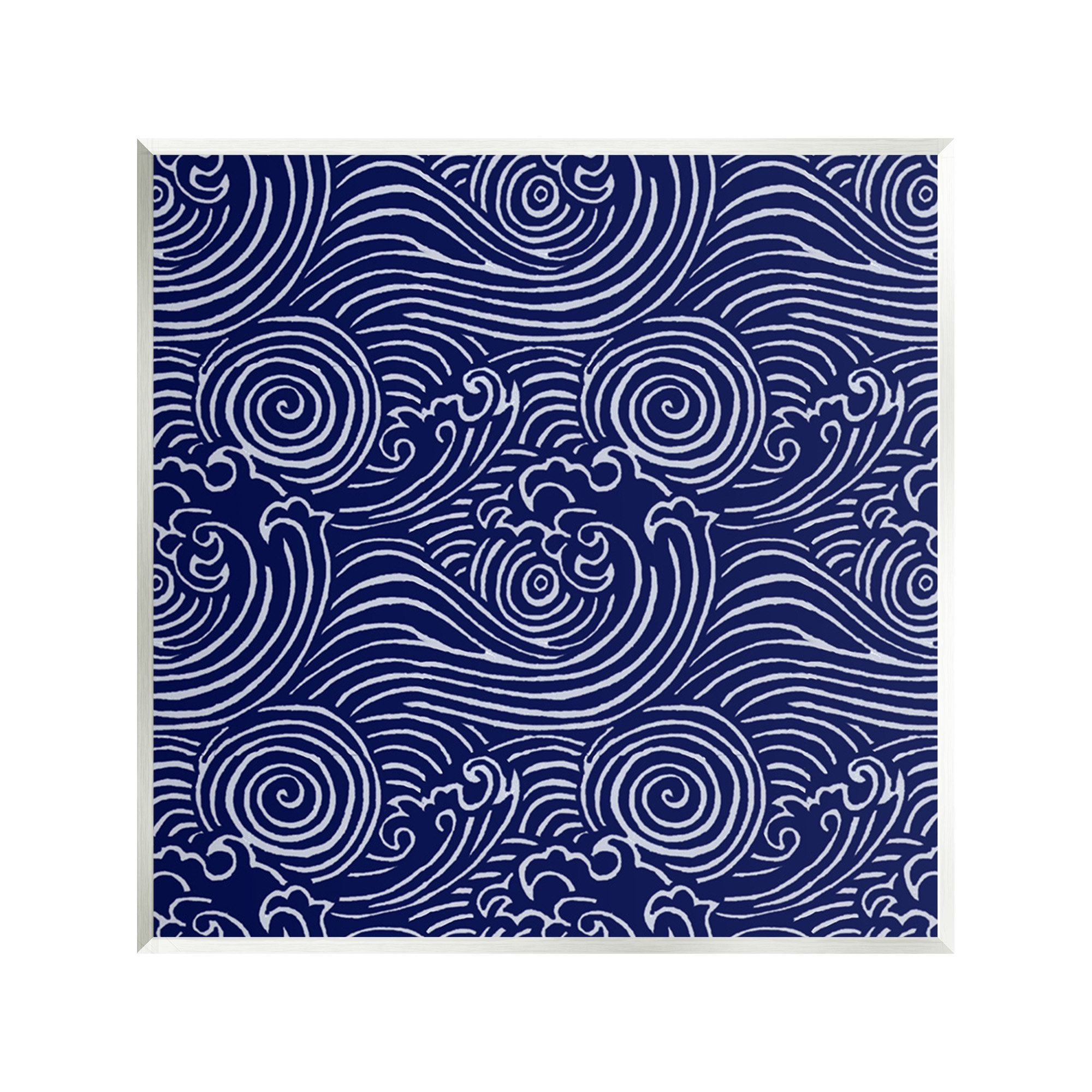 Wrought Studio™ Blue Traditional Waves Wall Plaque Art by Marie le Moal ...