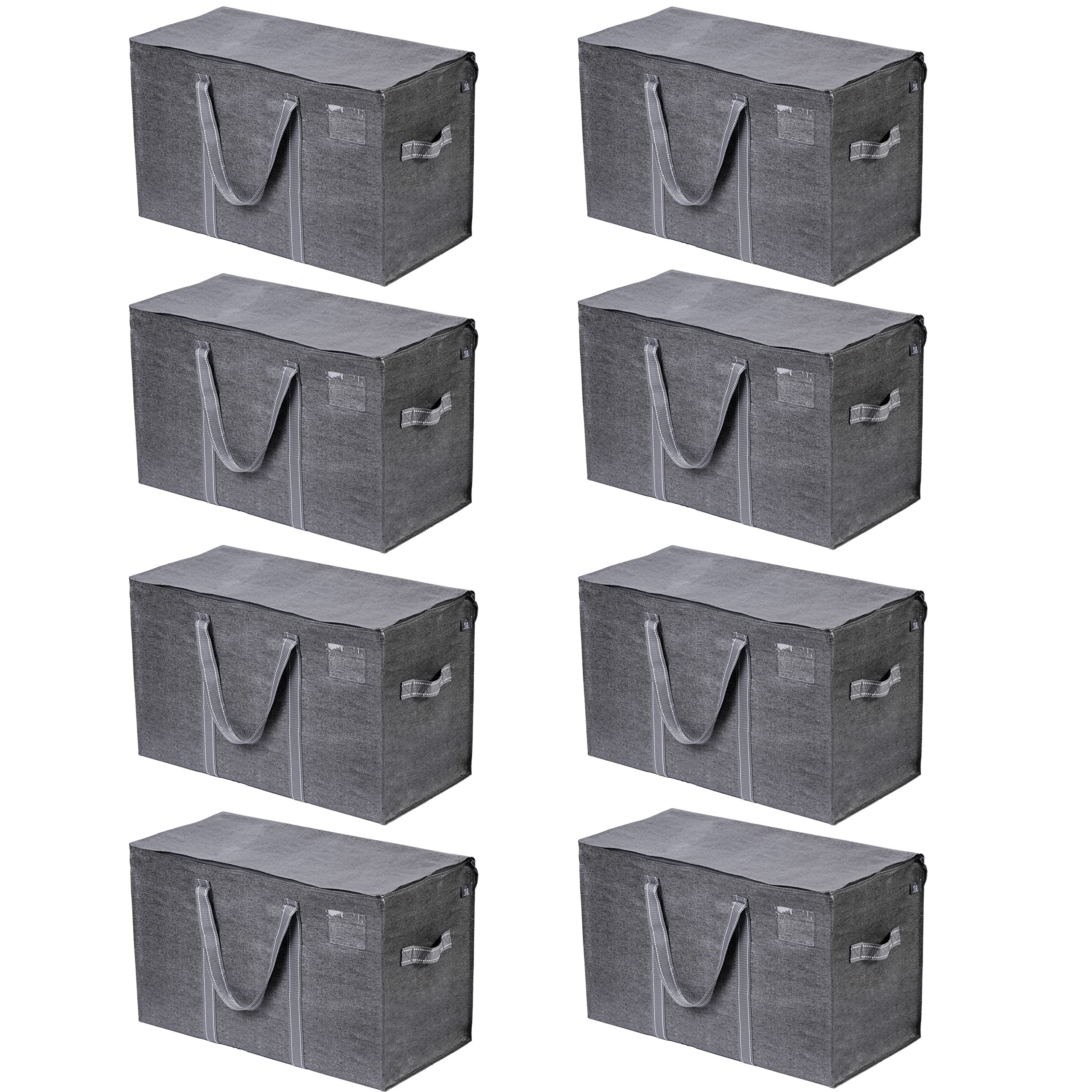Hokku Designs 8 Pack Extra Large Moving Storage Bags With Zippers ...