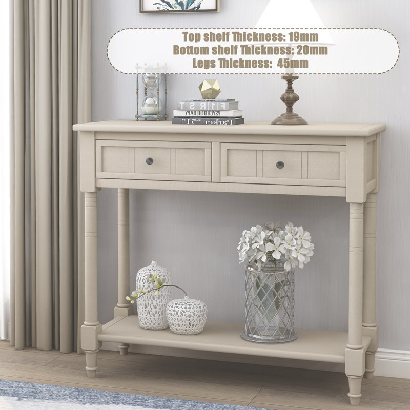 Red Barrel Studio® Floriean Rustic Vintage Farmhouse Style Console ...