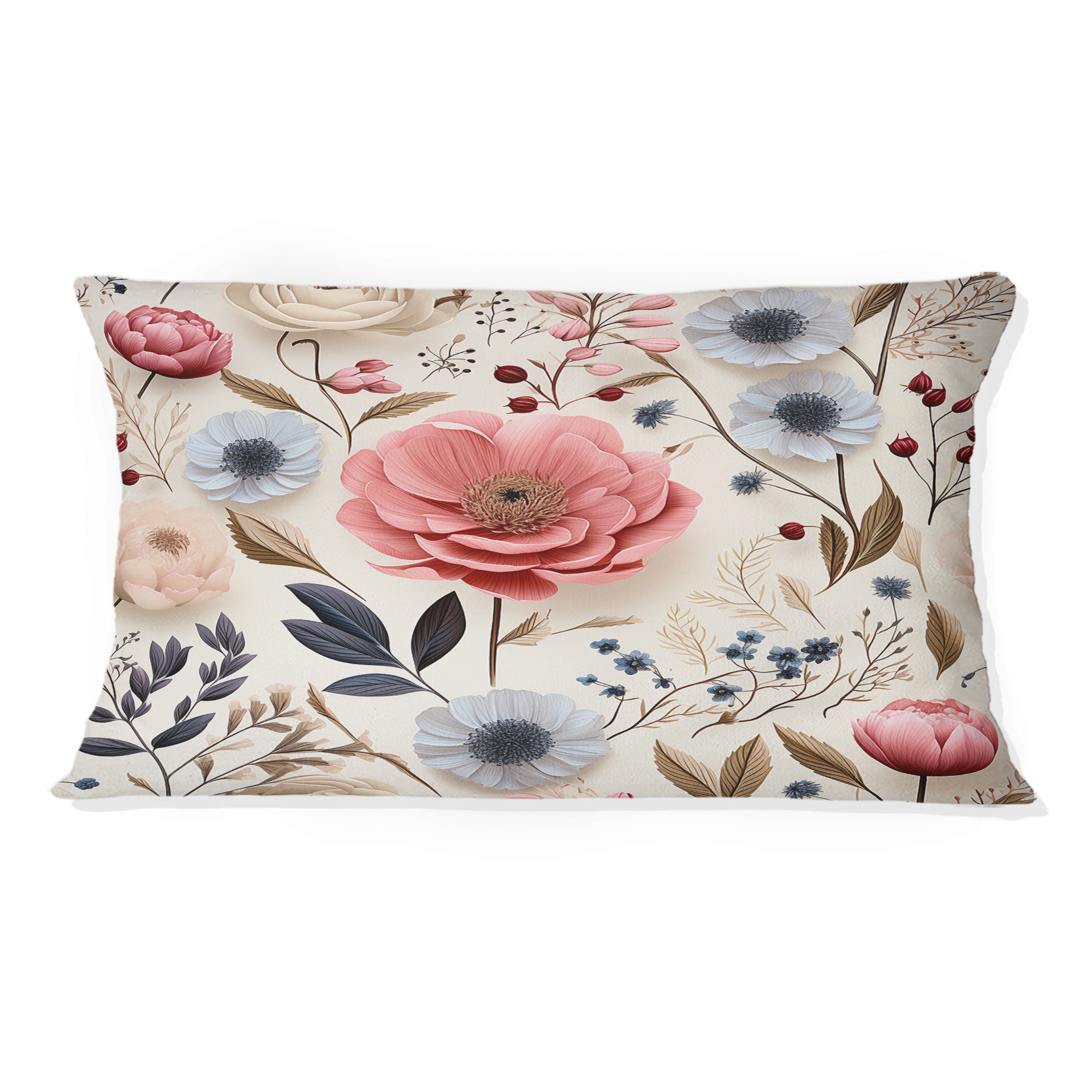 Design Art Ethereal Botanicals Ranunculus Pattern - Floral Printed ...