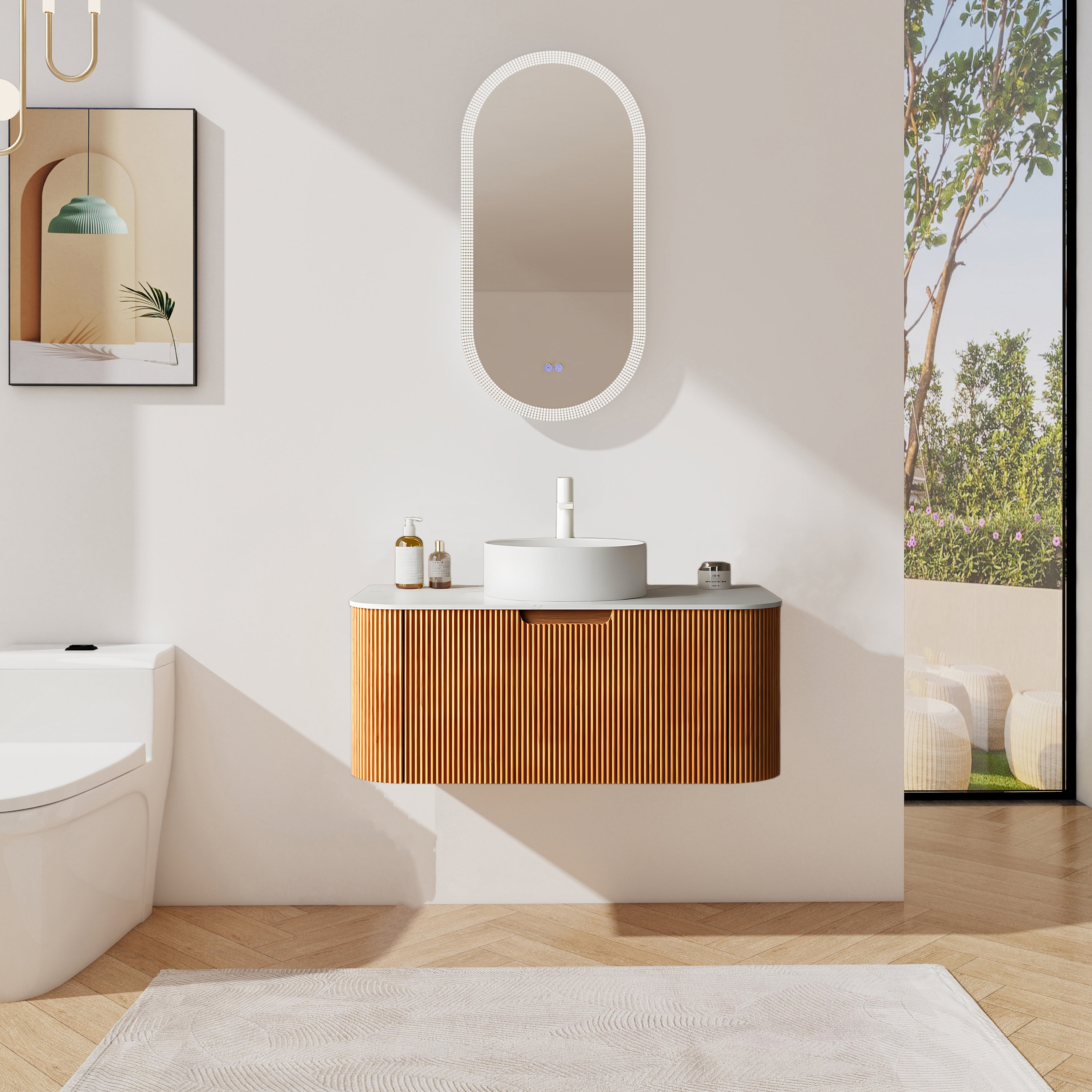 Dilon Modern Floating Bathroom Vanity With Sink, Wall-Mounted Floating ...