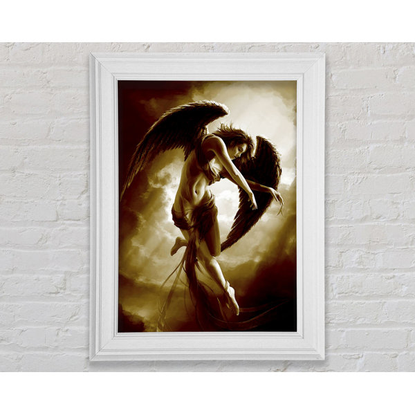 Bright Star Floating Angel Brown - Single Picture Frame Art Prints ...