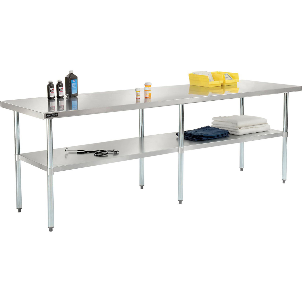 Nexel 96"W Stainless Steel Top Workbench & Reviews | Wayfair