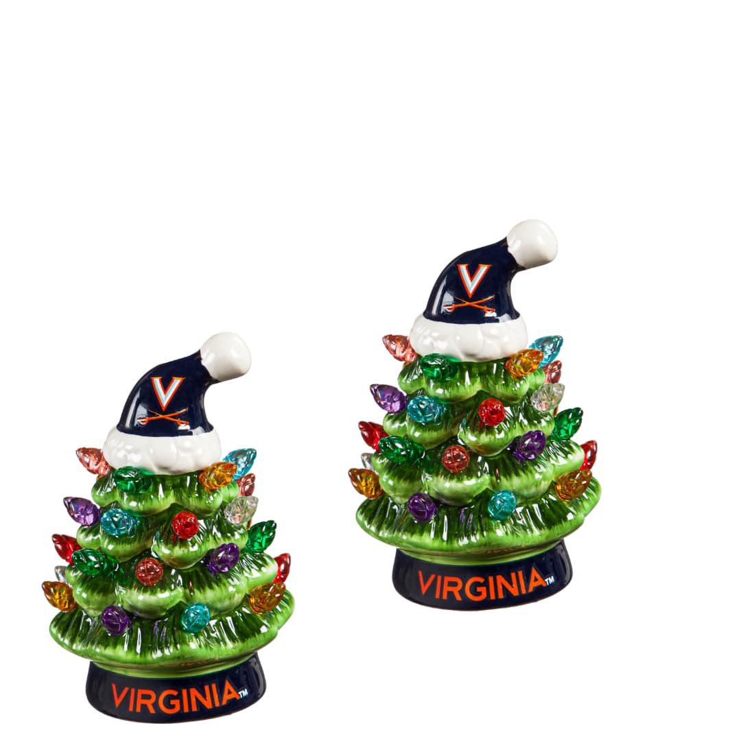 Charlton Home® 4" Mini LED Tabletop Christmas Tree, University of ...