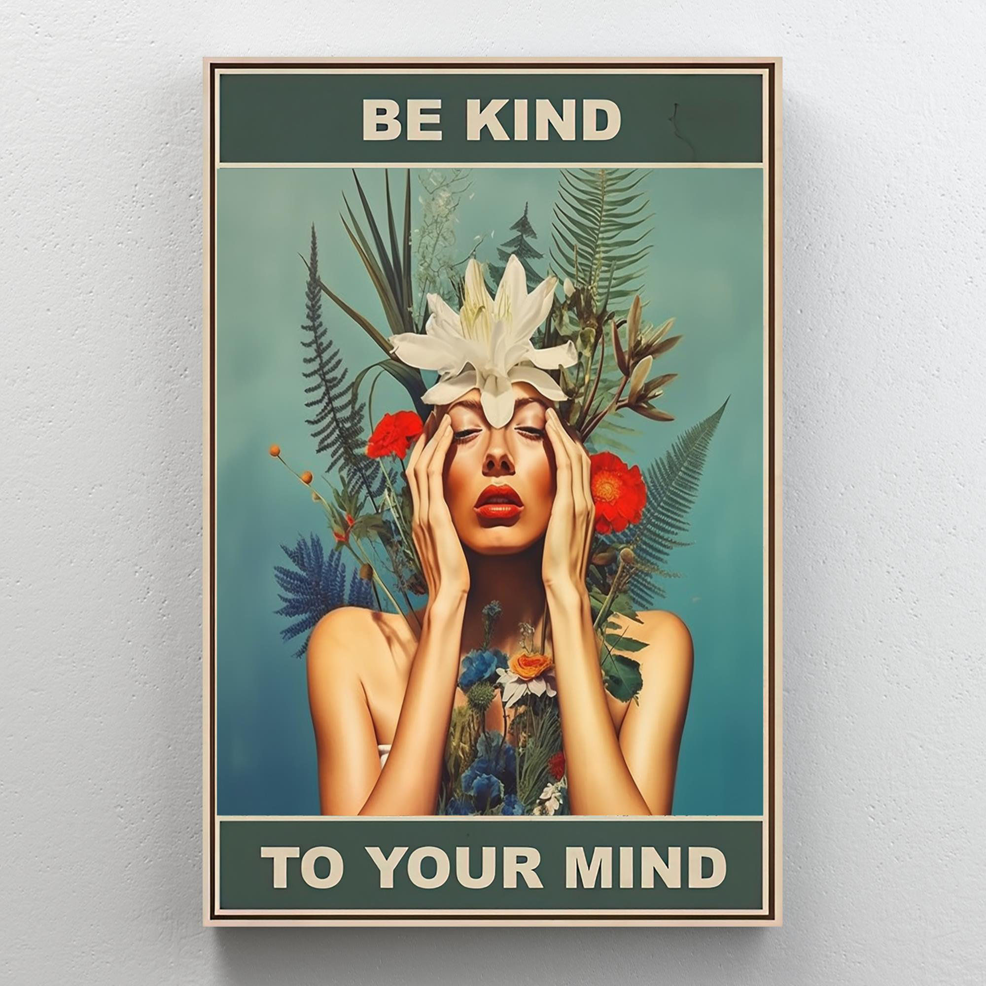 Trinx Flowers Be Kind To Your Mind 2 - 1 Piece Rectangle Flowers Be ...