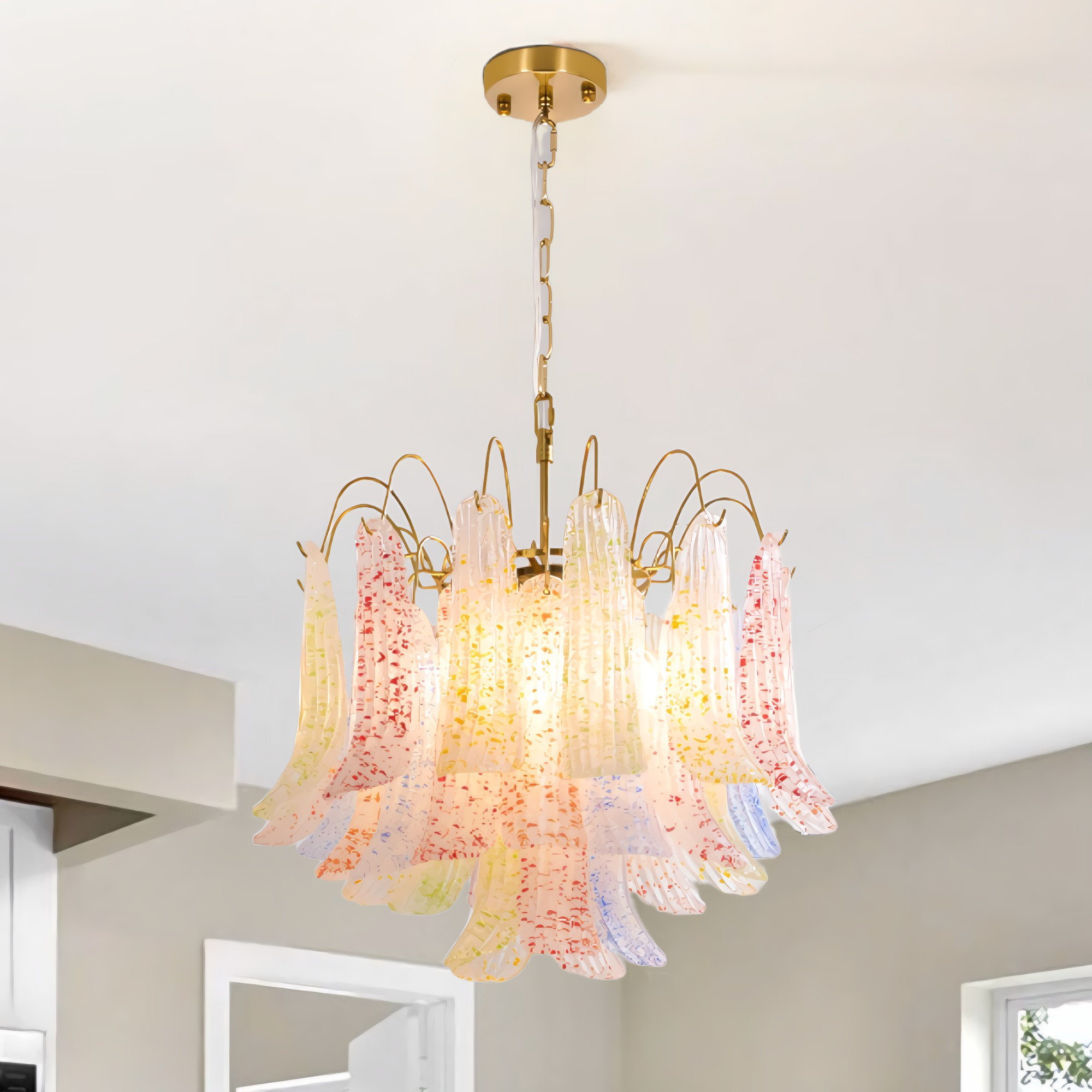 House of Hampton® French Creative Luxury Glass Chandelier, 5-head E12 3 ...