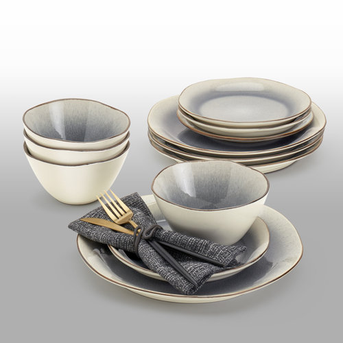 Tabletops Gallery Reactive Glaze Dinnerware Tabletops Gallery 12PC Set ...