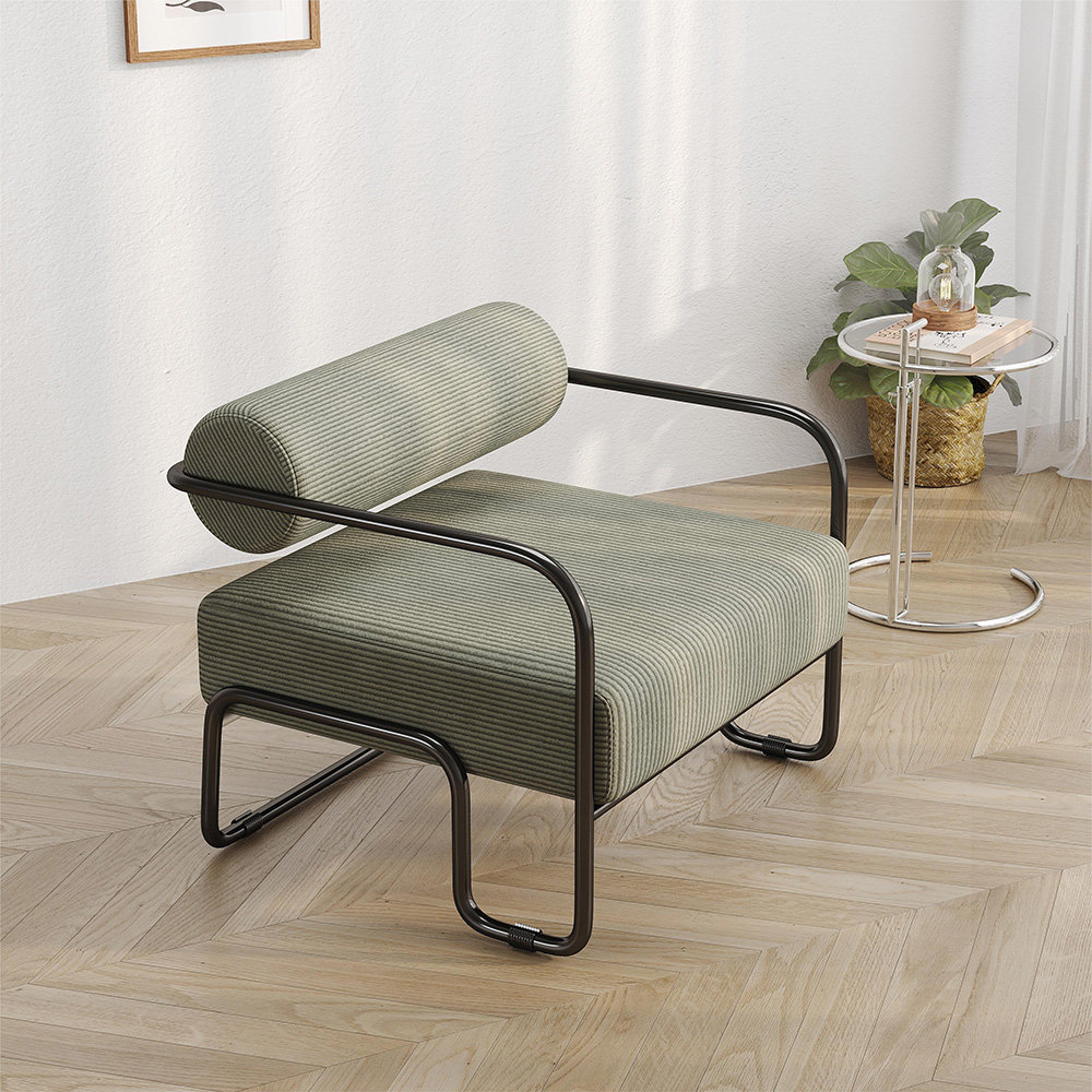 Ivy Bronx Living room iron sofa chair lazy individual chair balcony ...