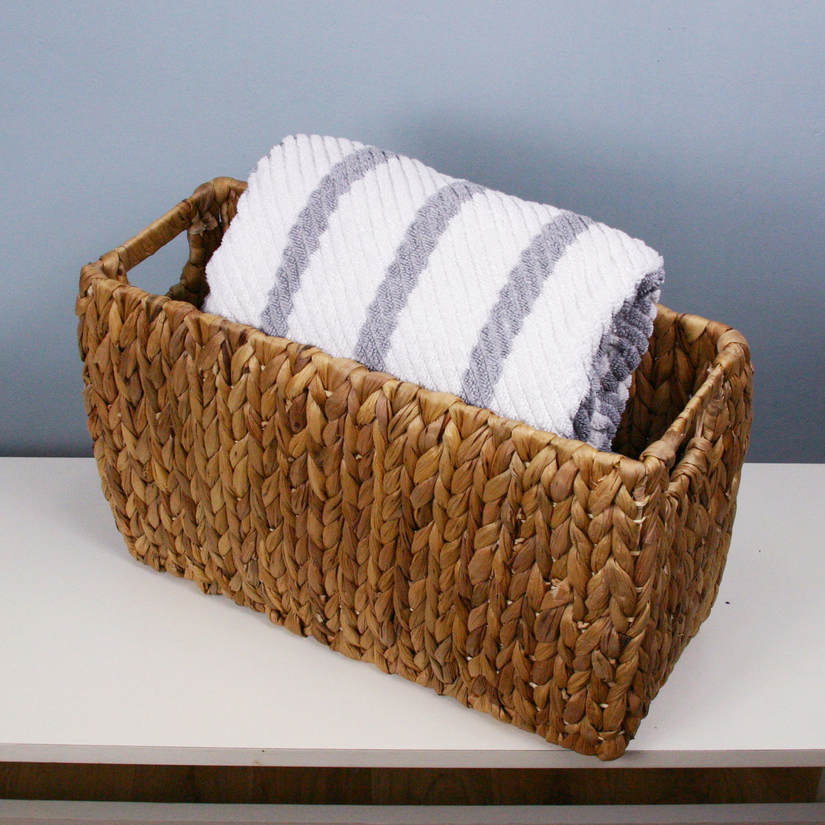 Bay Isle Home™ Aviya Hyacinth Storage Basket Holds 6 Rolls of Toilet ...