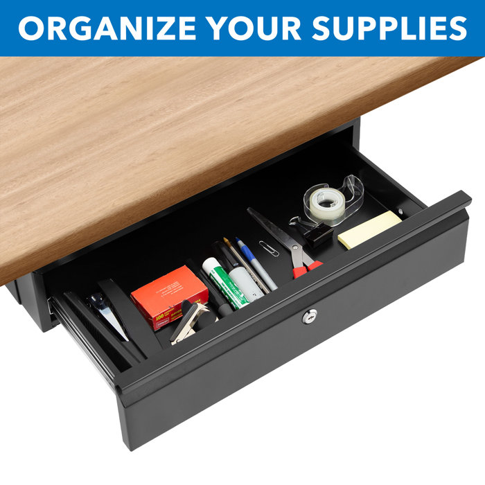 Mount-It! Under Desk Pull-Out Drawer with Lock & 2 Keys Included For ...