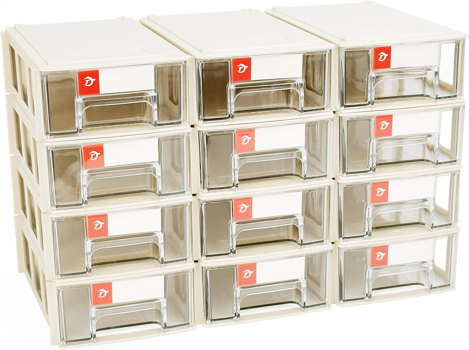 Rebrilliant 12 Pack Plastic Drawer Storage Organizer, Desk Clear Small ...