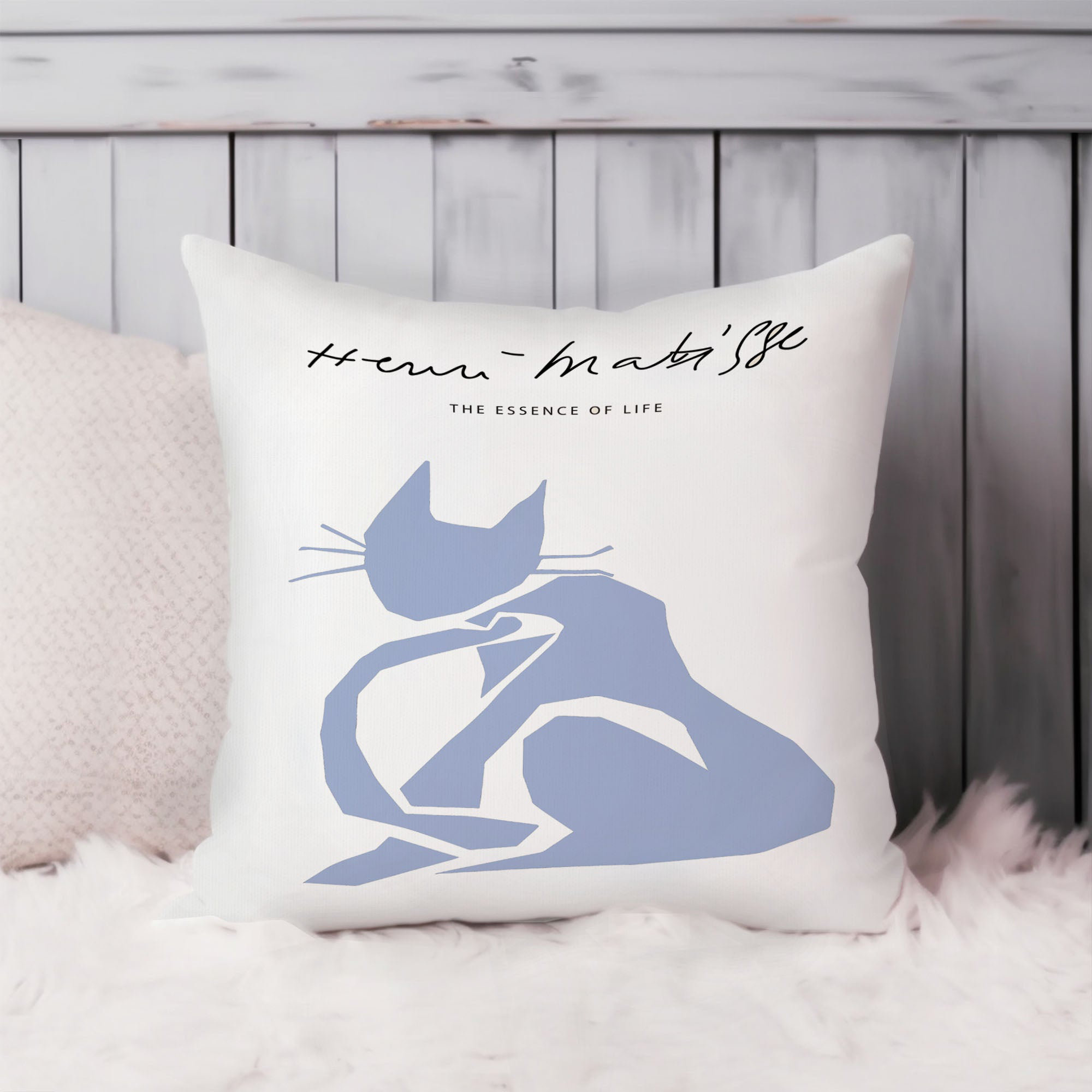 Ethan Taylor Animals Matisse Cat Blue Cats Modern | Wayfair