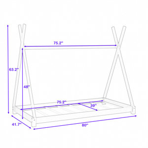 Isabelle & Max™ Aeneus Twin Size House Platform Bed with Triangle ...