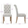 Red Barrel Studio® Selema Linen Upholstered Dining Parsons Chairs ...