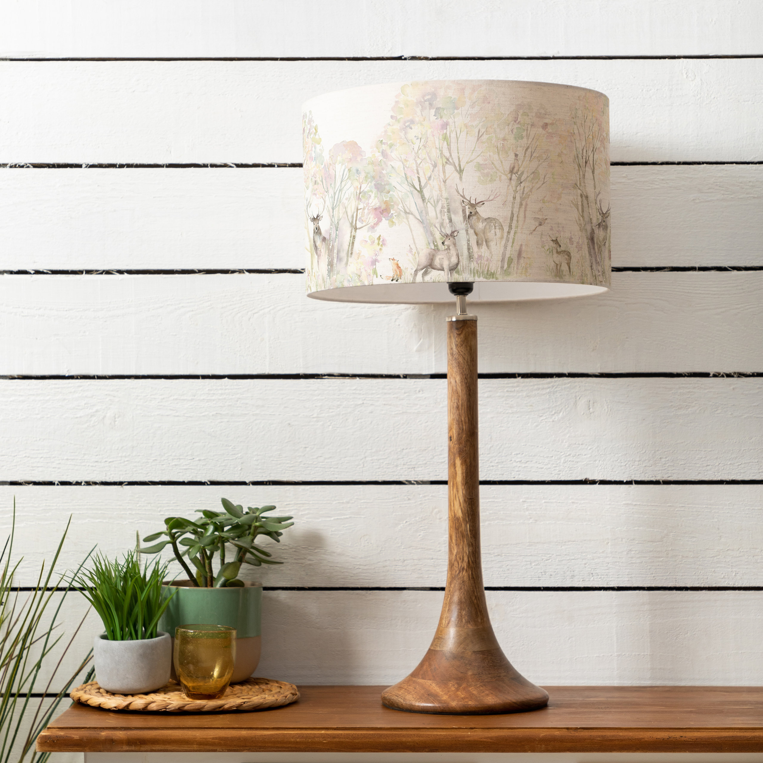 Voyage Maison Kinross Tall Mango Table Lamp & Enchanted Forest Eva Forest Shade | Wayfair.co.uk
