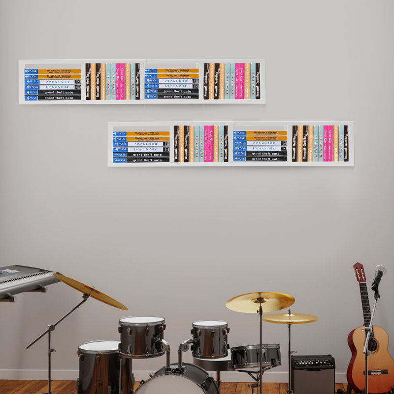 Ebern Designs Metal Wall Mounted CD Storage Rack | Wayfair