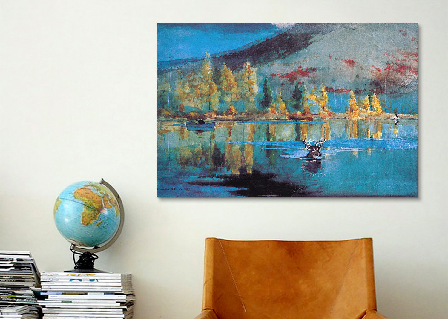 Vault W Artwork 'An October Day 1889' by Winslow Homer Painting Print ...