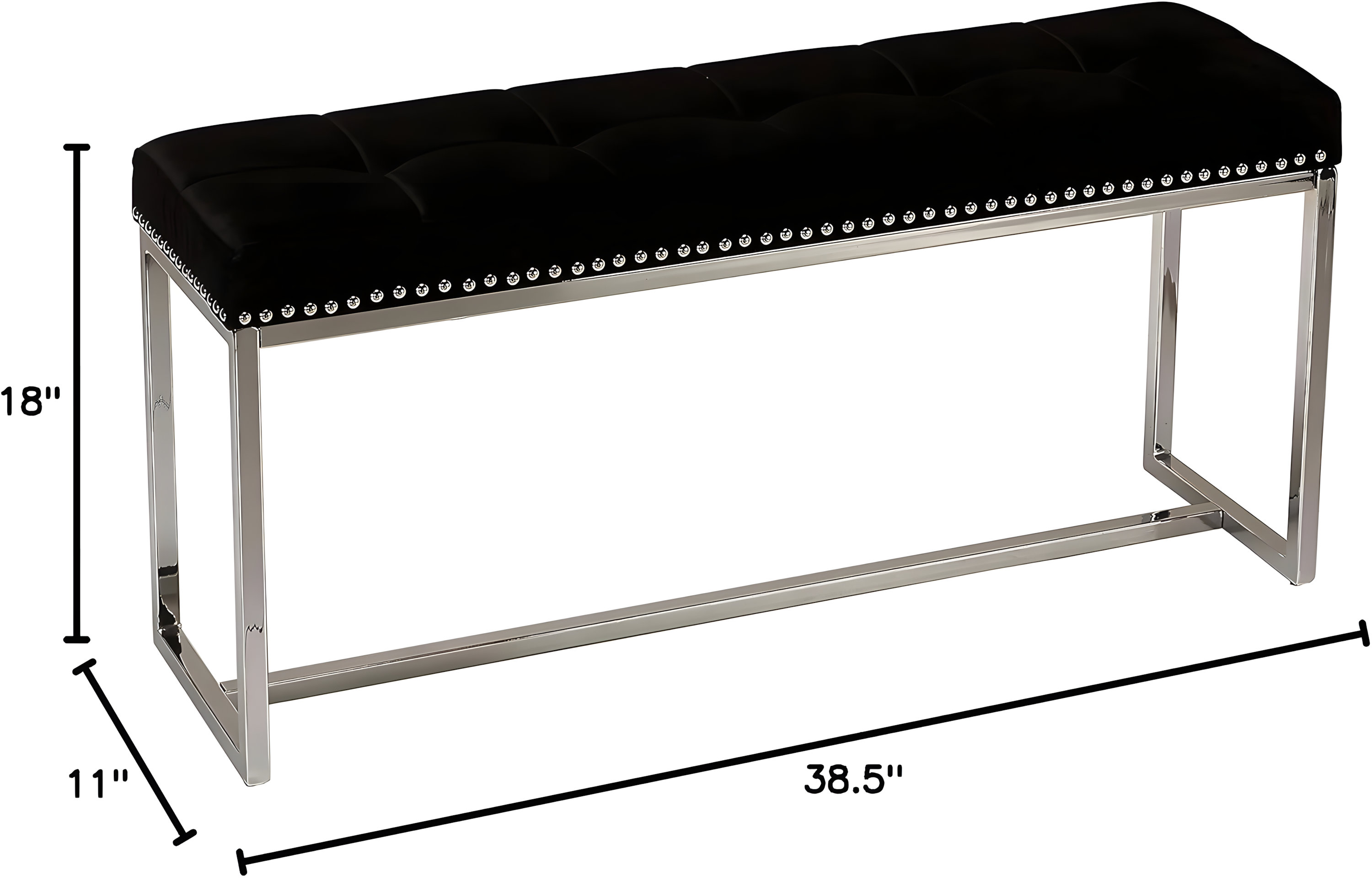 Everly Quinn Cortesi Home Donato Contemporary Narrow Velvet Bench With ...