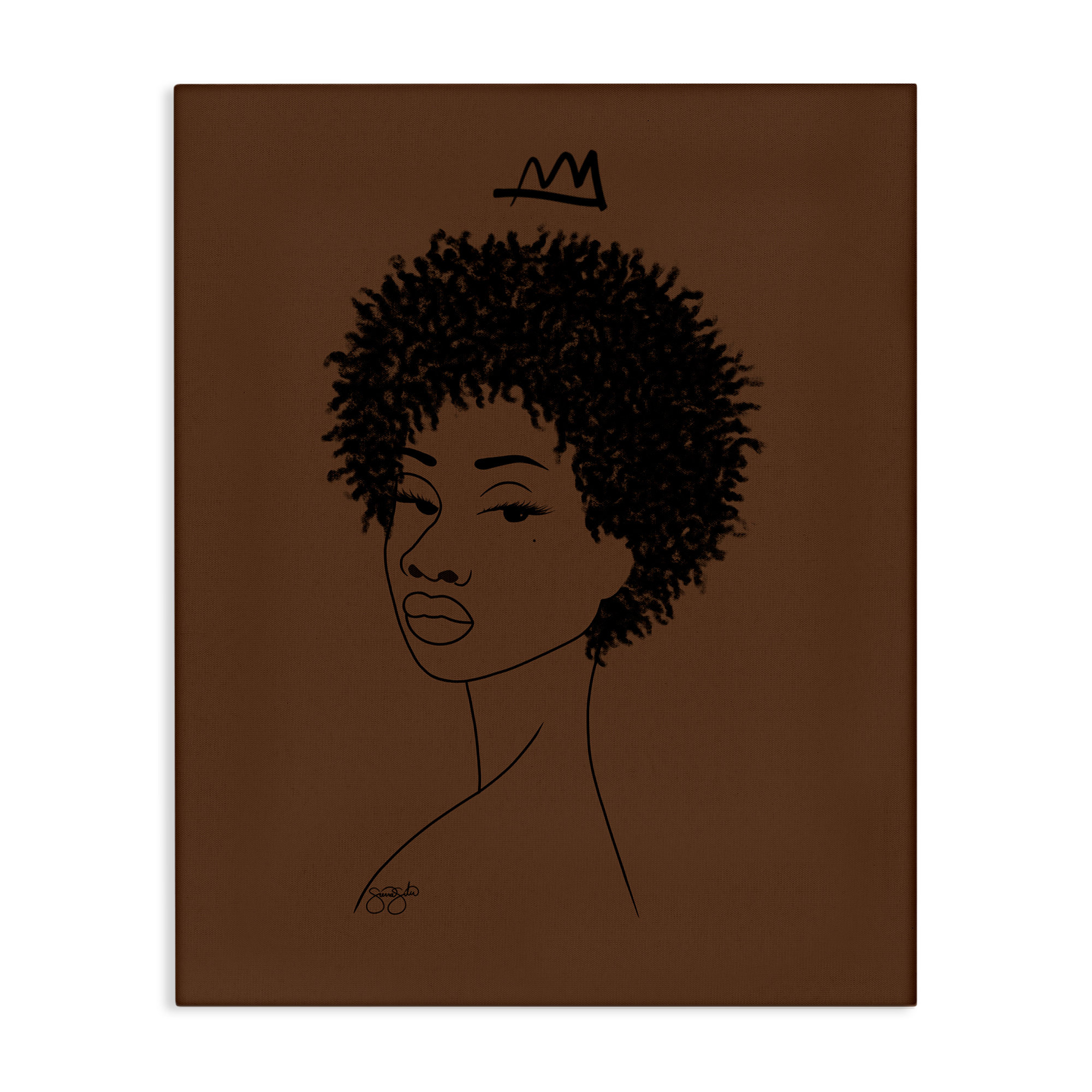 Latitude Run® Aaliyah with Crown Portrait Canvas, design by Sierra ...
