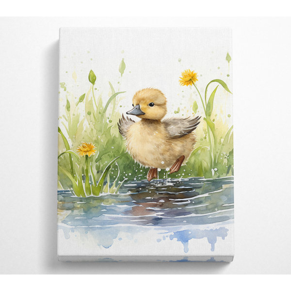 Bright Star Duckling Watercolour - Single Picture Frame Art Prints on ...